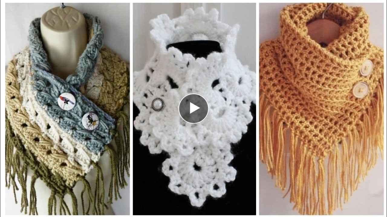 fabulous wool knit Fashionable crochet knit lace neck warmer designs