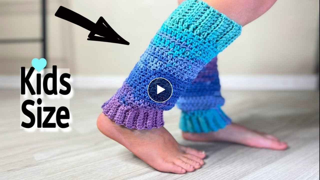Kids COLOUR Changing LEG WARMERS | EASY Crochet Tutorial