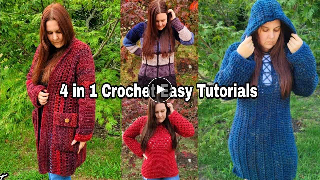 Easy Crochet Sweater Easy Crochet Cardigan Bag O Day Crochet Tutorial