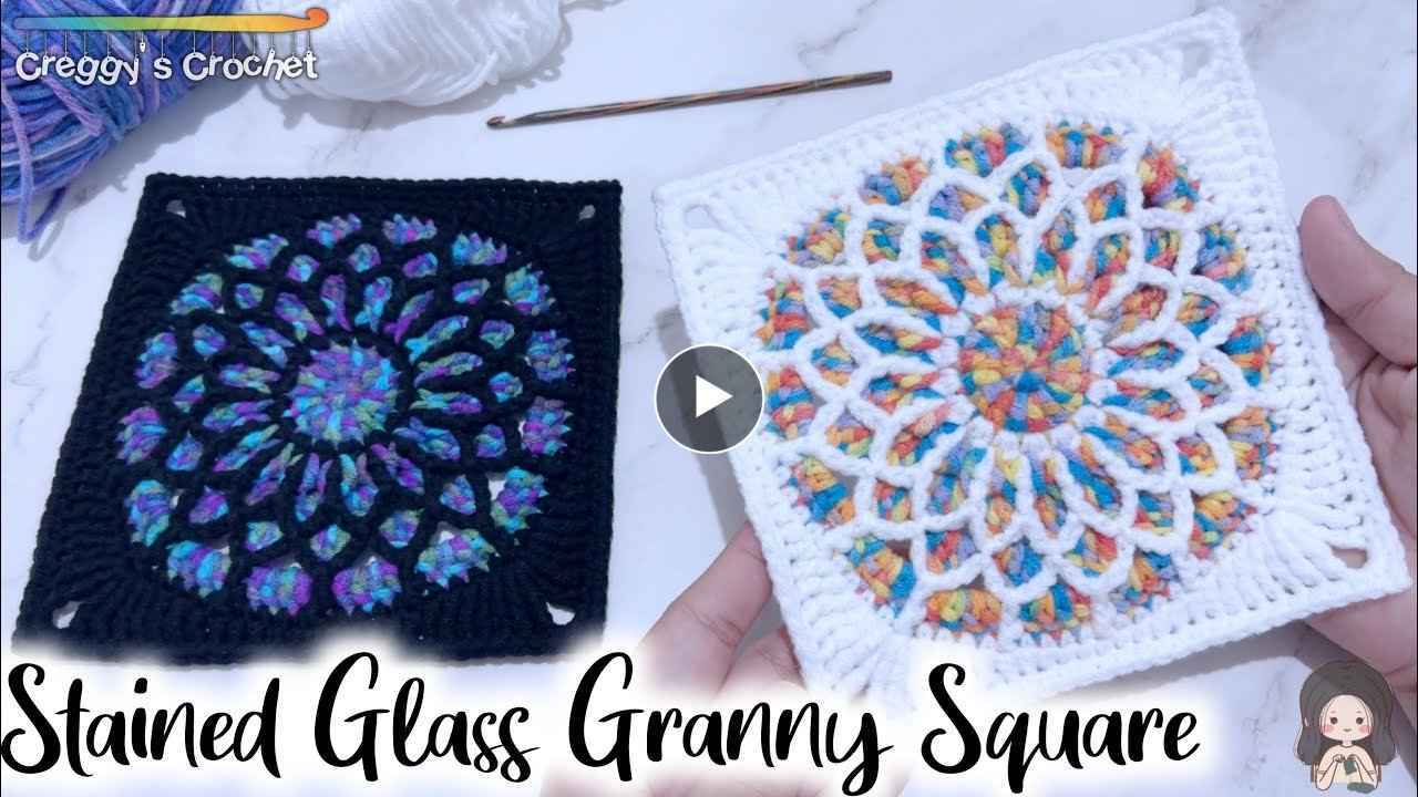 CROCHET “Stained Glass” Granny Square | Tutorial