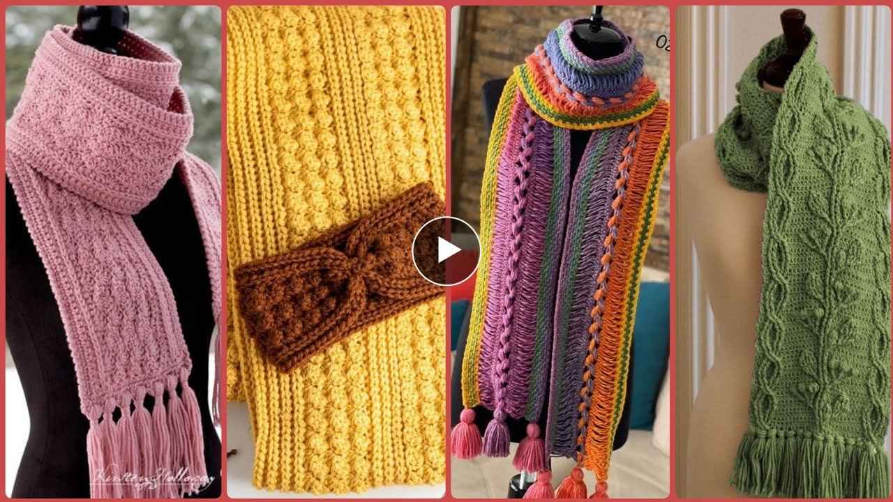 Diseño de estola de crochet clásico de última tendencia. (outstanding ...