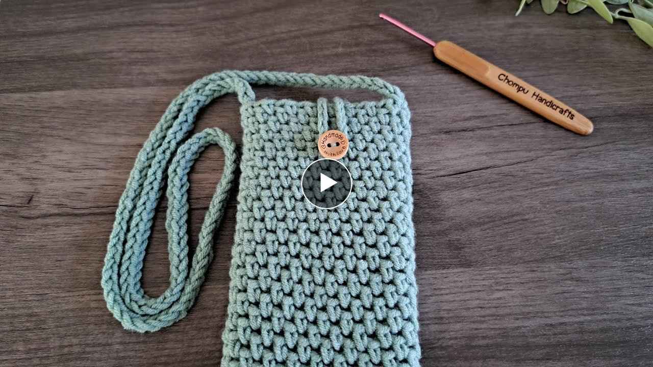 Easy! Crochet Phone Bag Tutorial For Beginners. Step by step crochet tutorial.