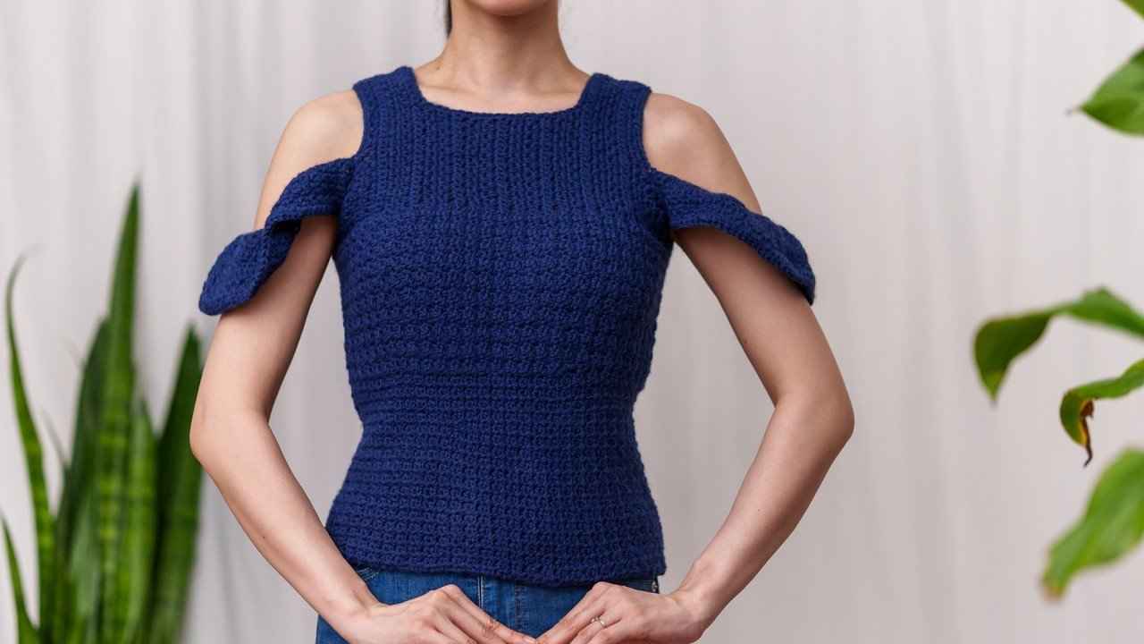How to Crochet: Cold Shoulder Ruffle Top | Pattern & Tutorial DIY