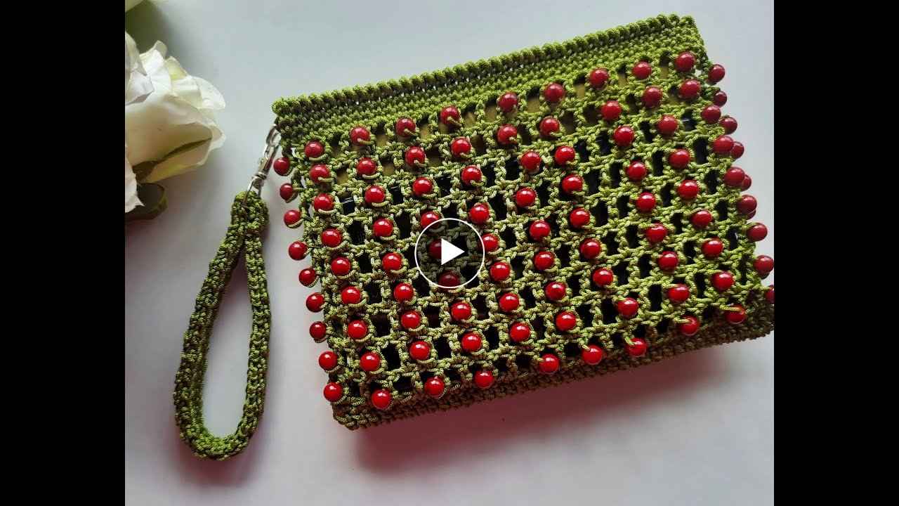 Crochet beaded bag - step by step tutorial | Crochet purse | Crochet bag