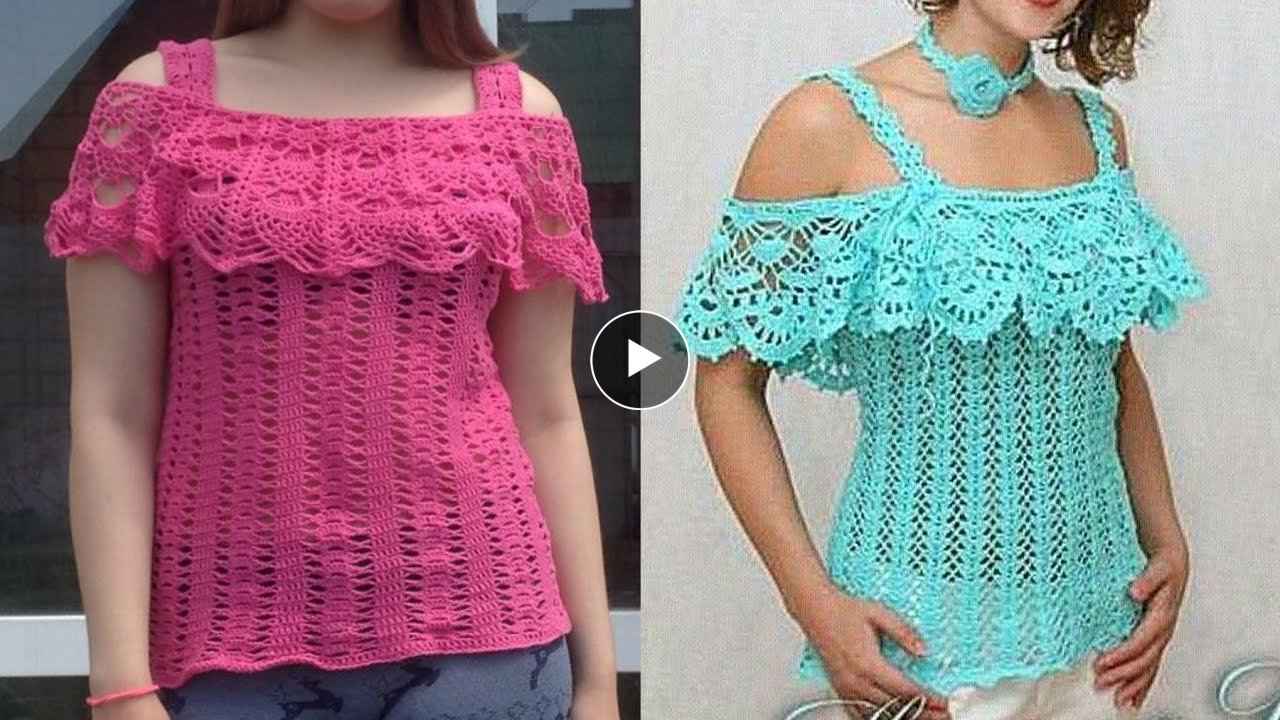 Outstanding And Stylish Free Crochet Pattern Crochet Blouse Frill ...