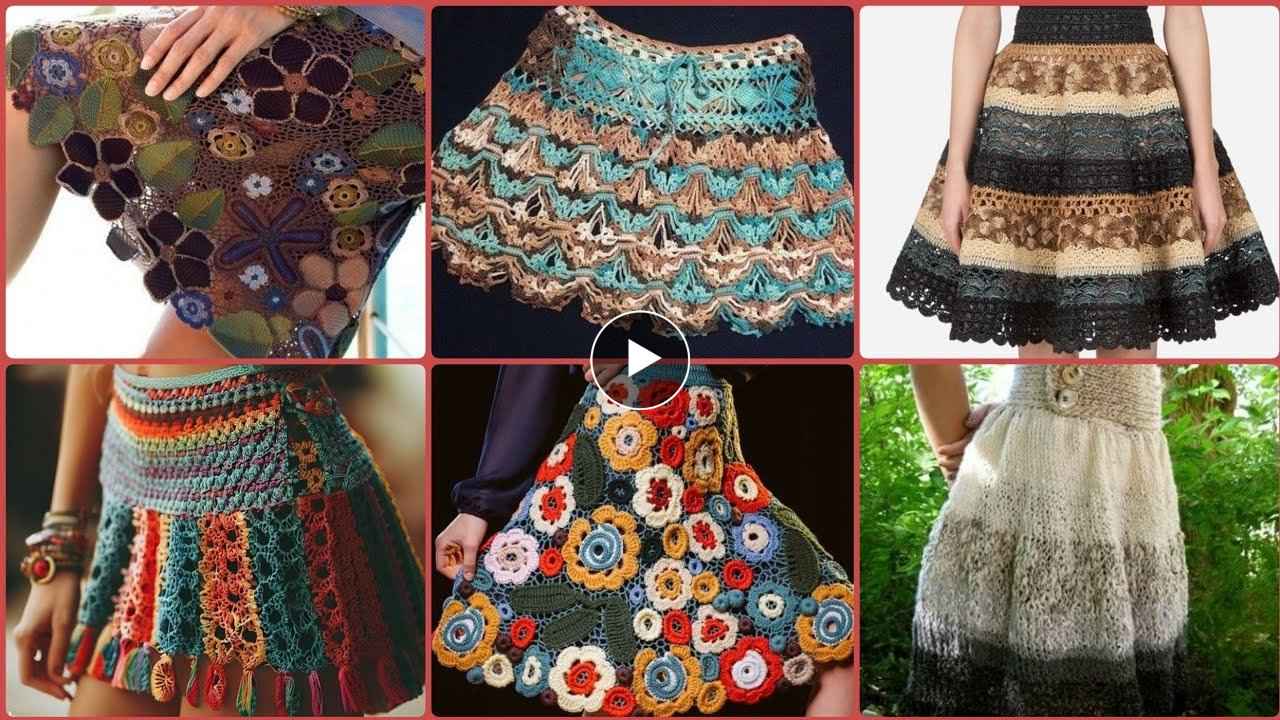 Tendencias: la última colección de diseños de faldas tejidas a crochet
